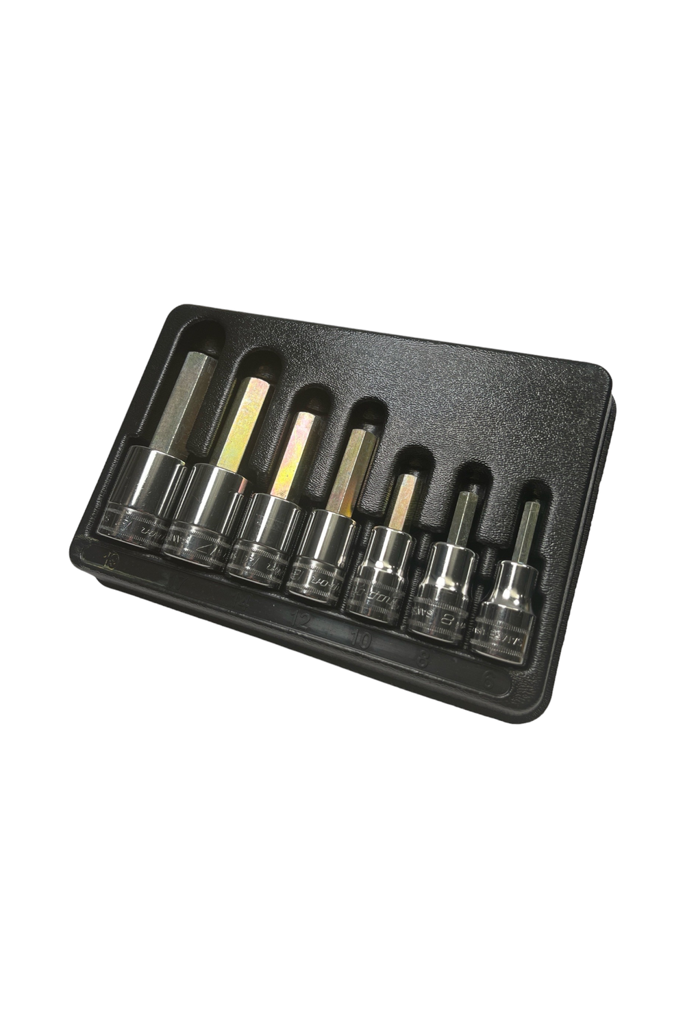 Snap On 7 pc 1/2" Drive Metric Hex Bit Standard Socket Driver Set ...