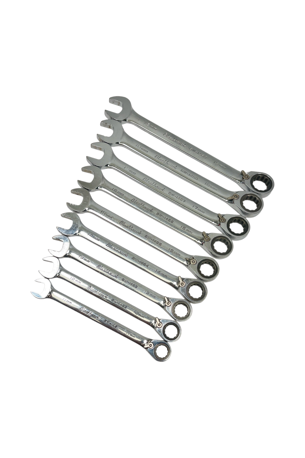 Blackhawk 9pc Reversible Ratcheting Metric Wrench Set (11-19mm) - Shop ...