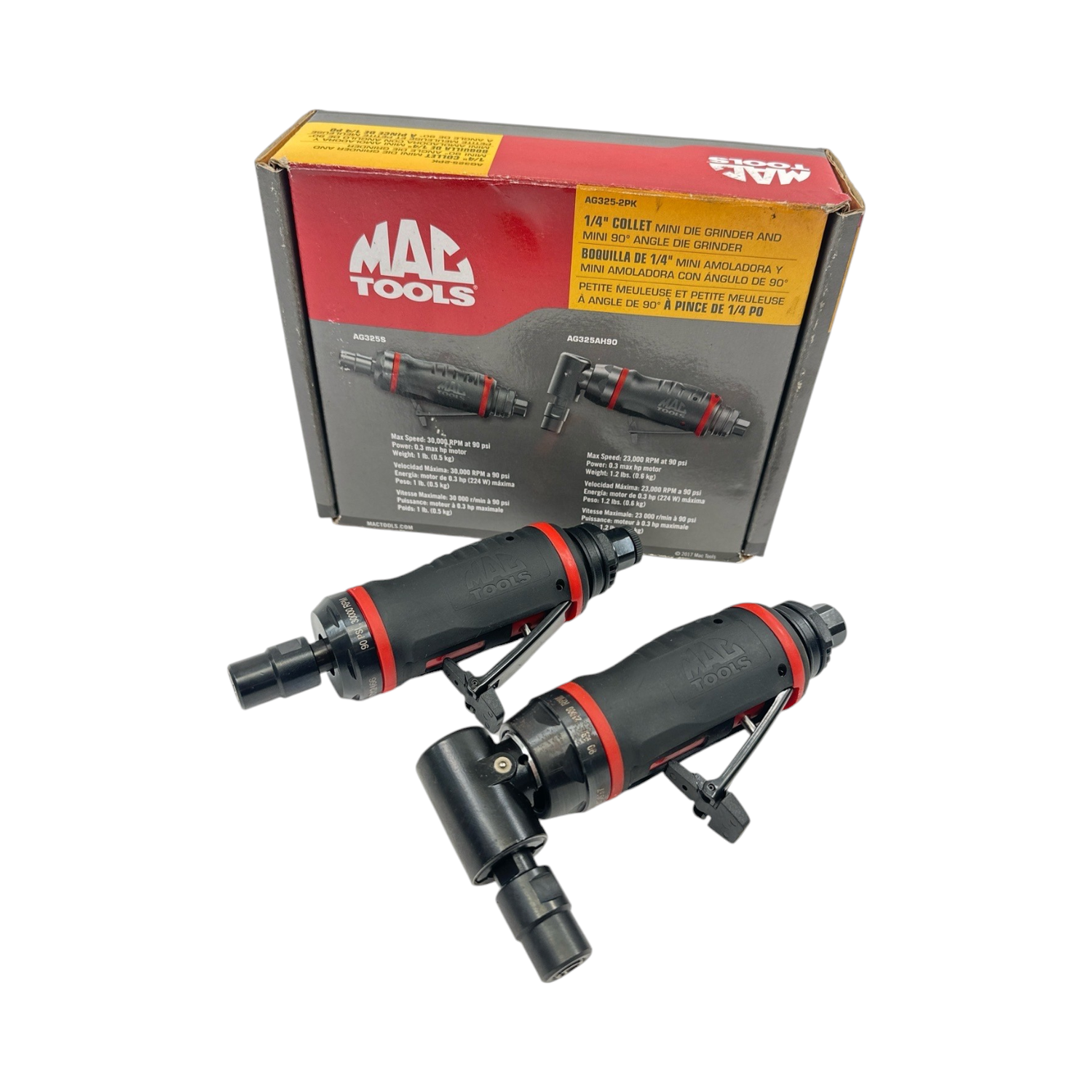 MAC Tools 1/4” Mini Die Grinder Kit (Straight & Angle), AG325-PK - Shop ...