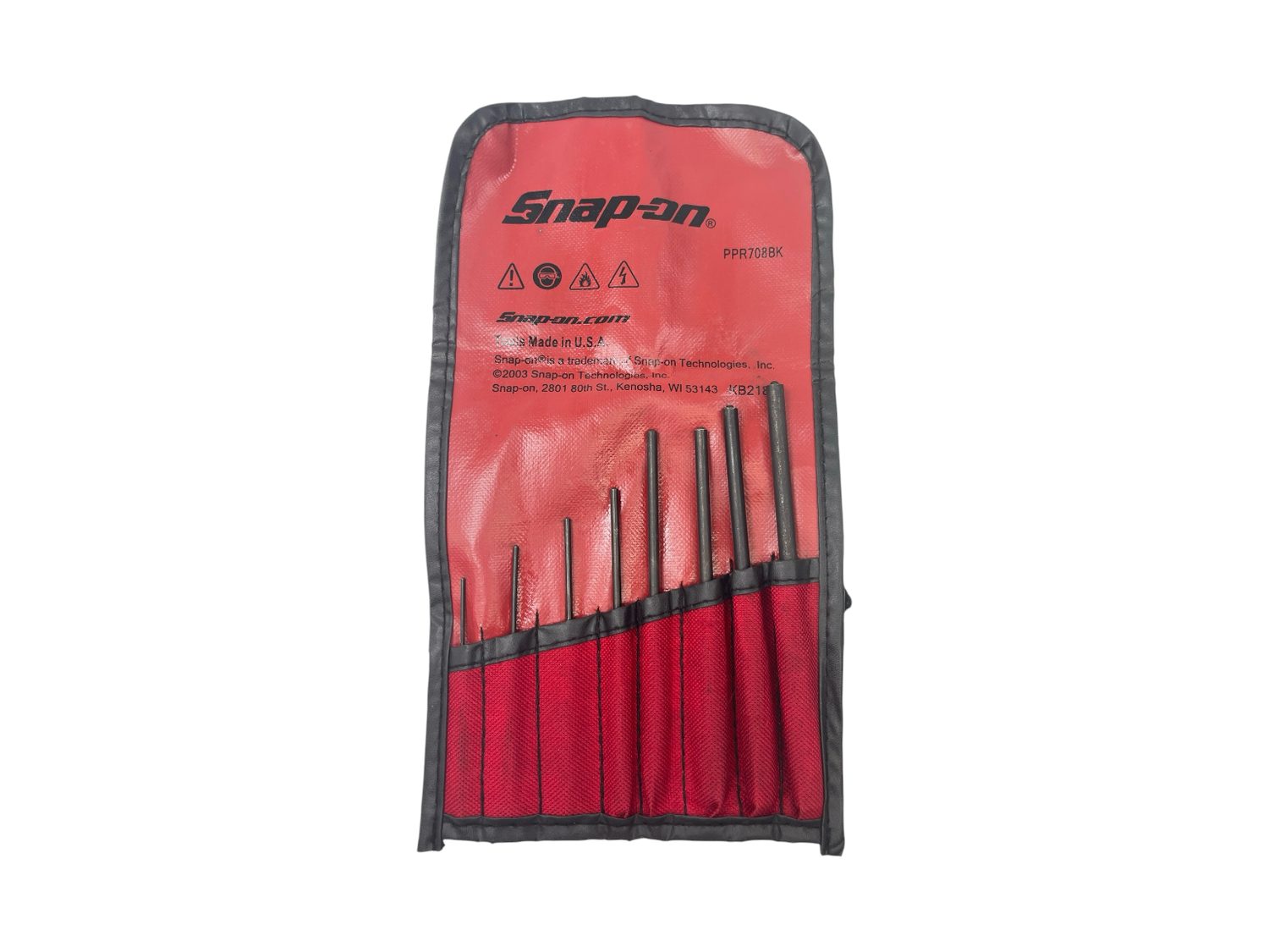 Snap On 8pc Roll Pin Punch Set, PPR708BK - Shop - Tool Swapper