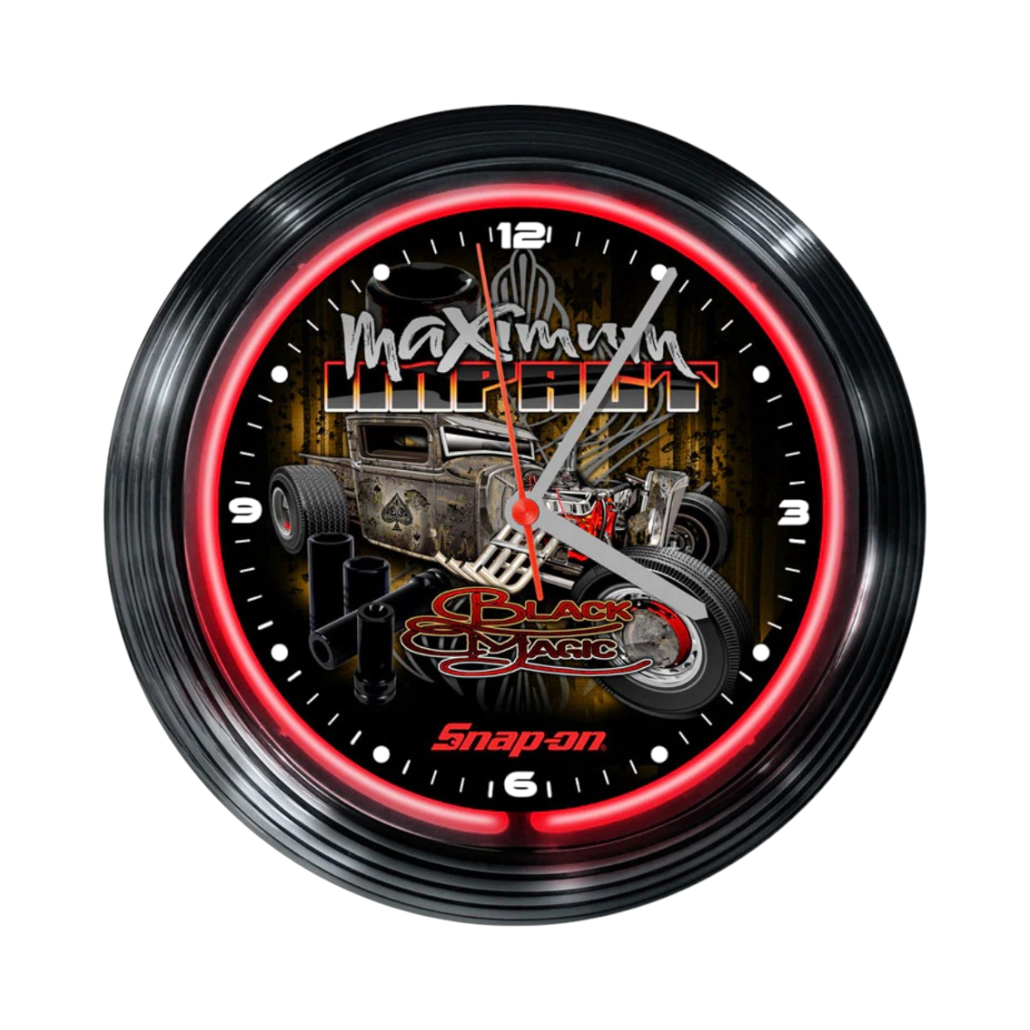 Snap On Saturday Night Neon Clock- Red Neon - Shop - Tool Swapper