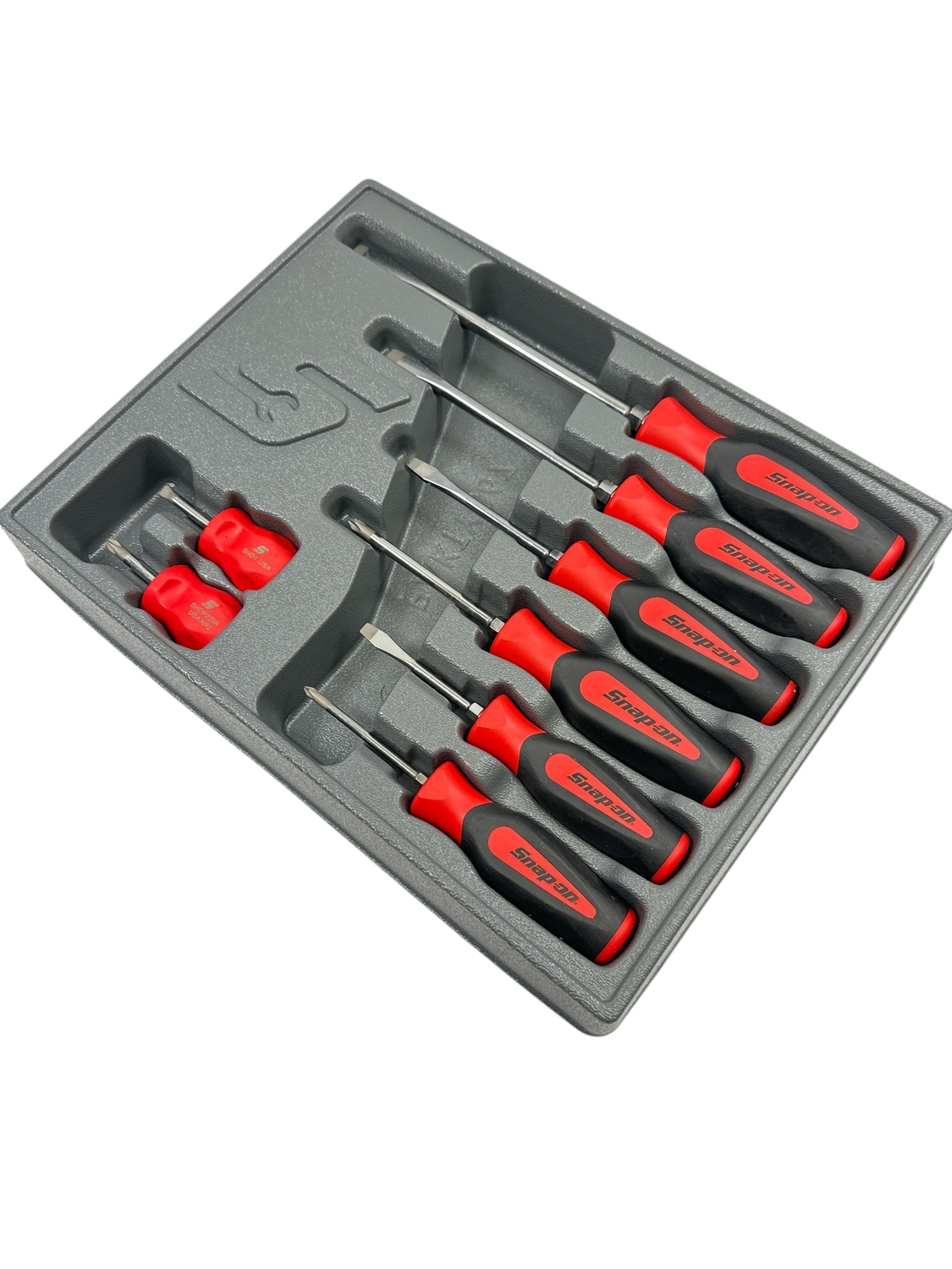 Snap On 8 pc Instinct® Soft Grip Combination Screwdriver Set (Red ...