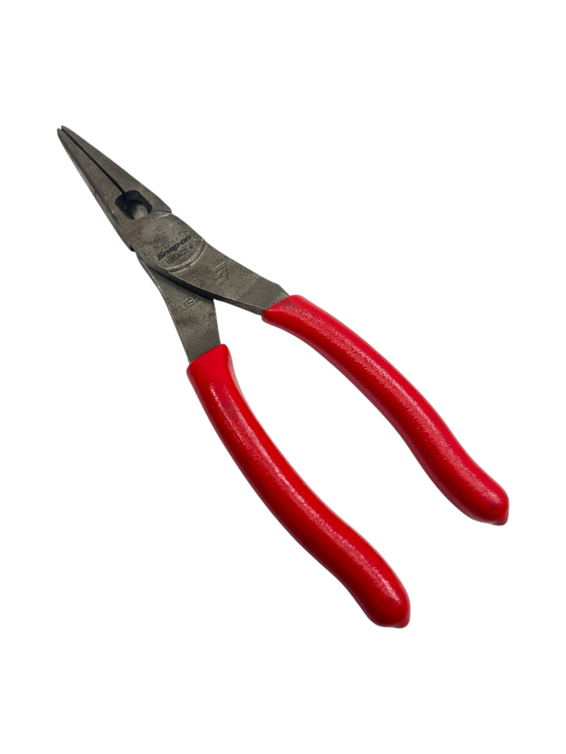 Snap On 8" Talon Grip Long-Nose Pliers with Cutter (Red), 196ACF - Shop ...