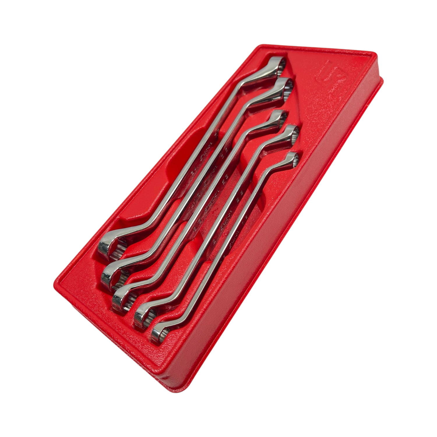 Snap On 5 pc 12-Point SAE Flank Drive® 60° Deep Offset Box Wrench Set ...