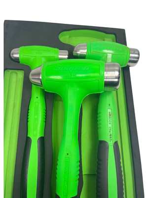 Snap On 3 pc Ball Peen Soft Grip Dead Blow Hammer Set with PRO-FI ...