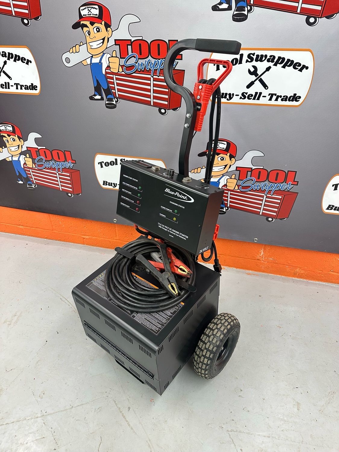 Snap On 12/24 V Wheeled Heavy-Duty Engine Starter (Blue-Point ...