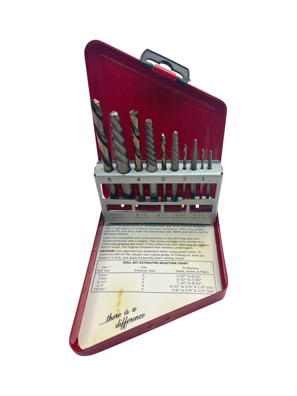 Snap On 10 pc Left Hand Cobalt Screw Extractor and Drill Bit Set ...