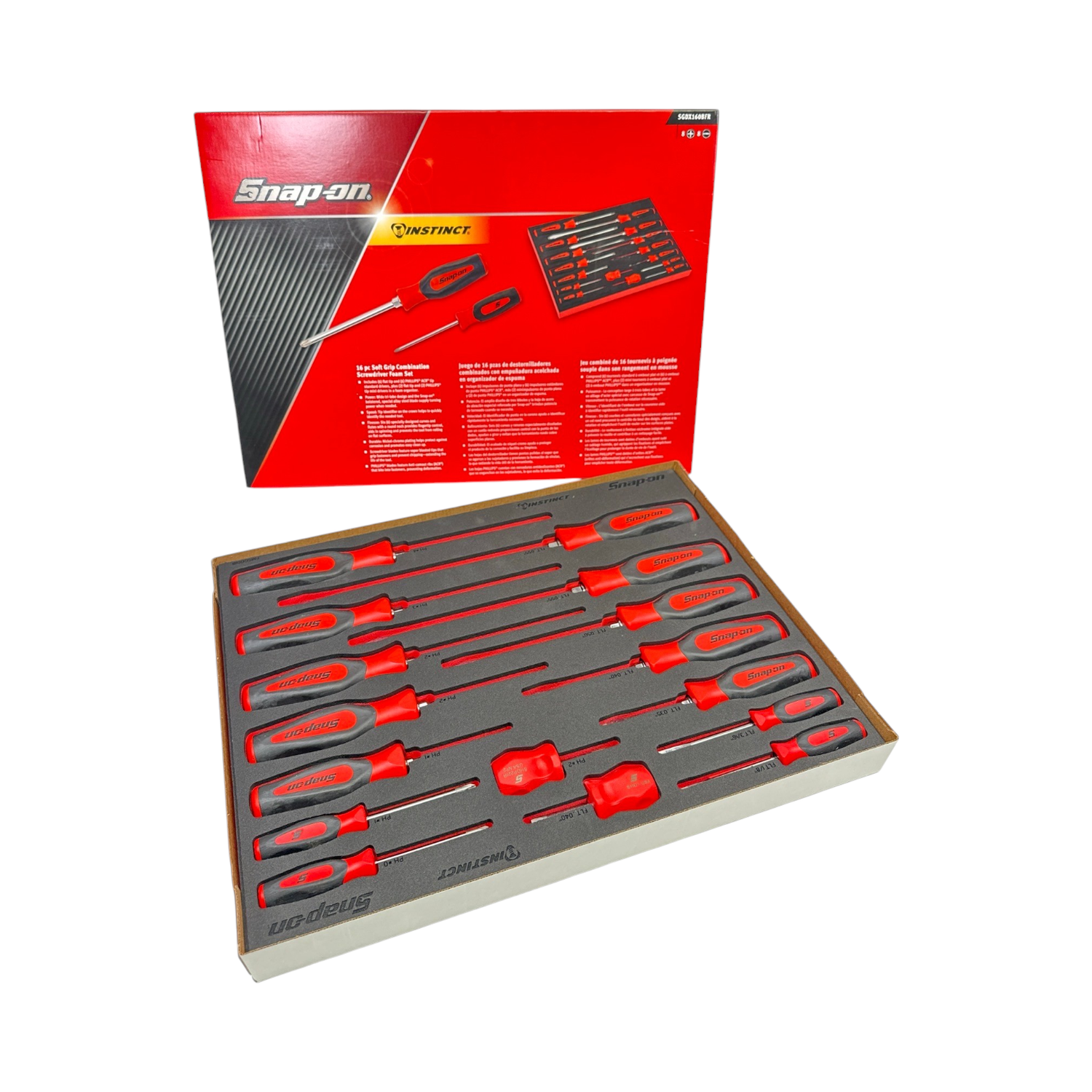 Snap On 16 pc Instinct® Soft Grip Combination Screwdriver Set with PRO ...