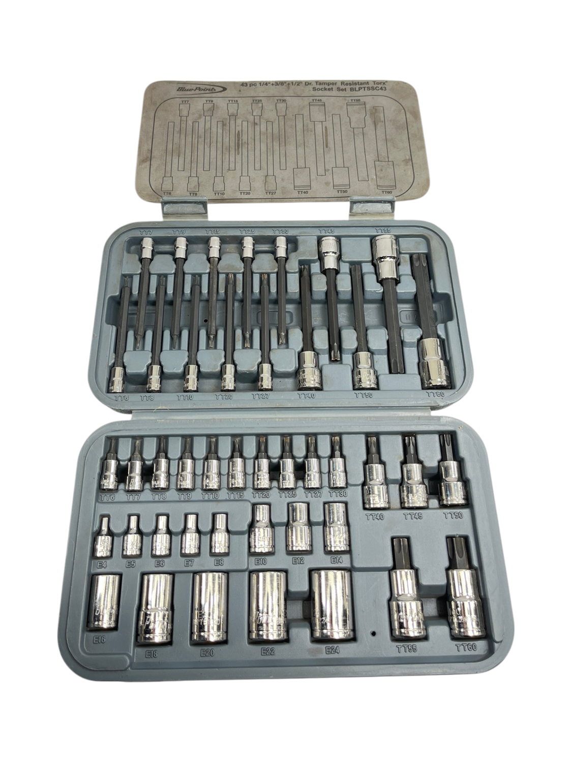Blue Point 43 pc Combination Drive TORX® Socket and TORX® Bit Socket ...