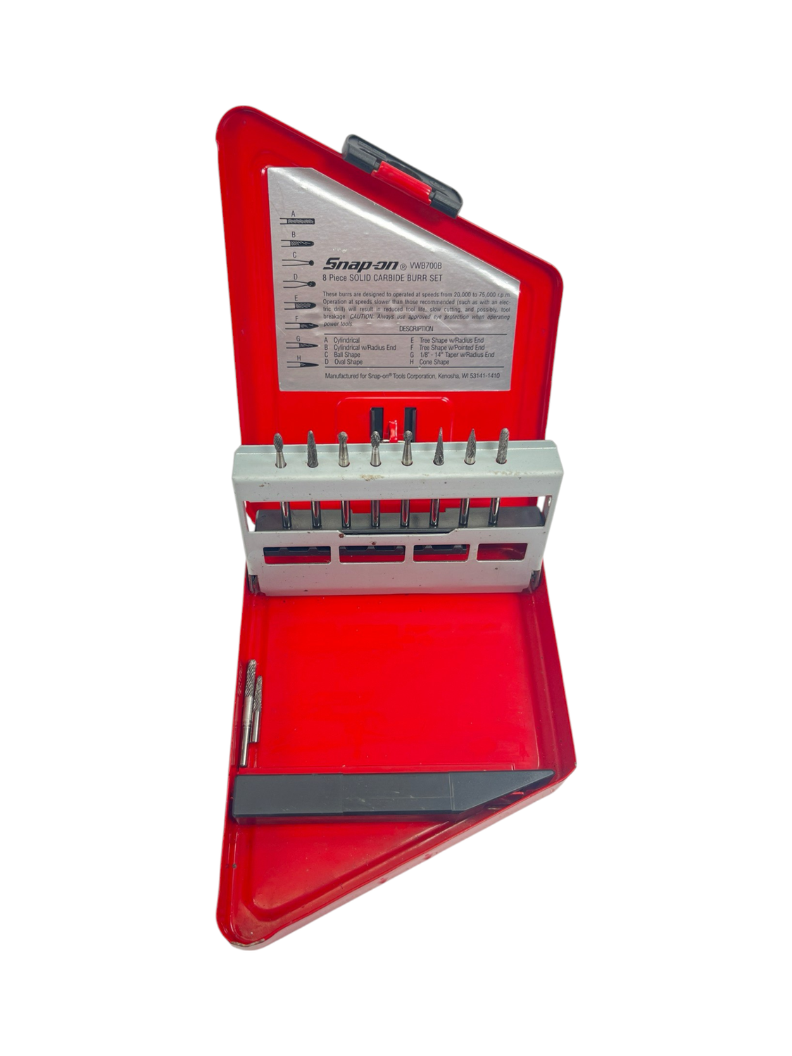 Snap On 8-Piece Solid Carbide Burr Set, VWB700B - Shop - Tool Swapper