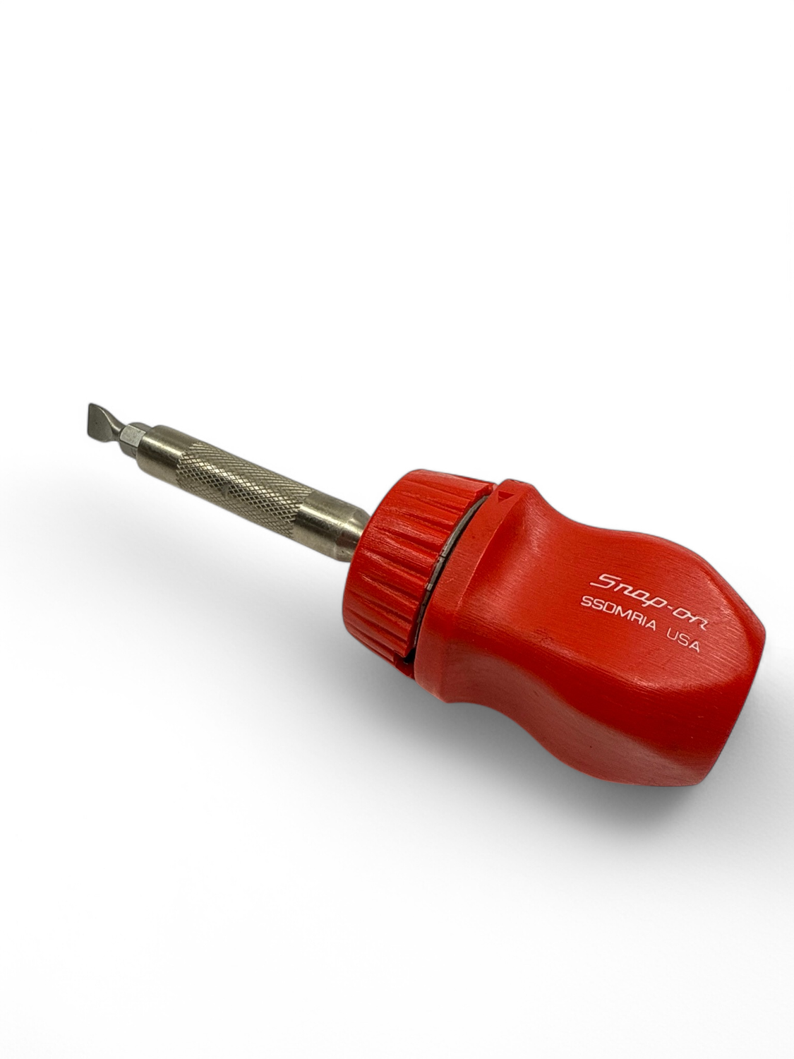 Snap On 4-5/16" Ratcheting Magnetic Stubby Screwdriver (Red), SSDMR1AR ...