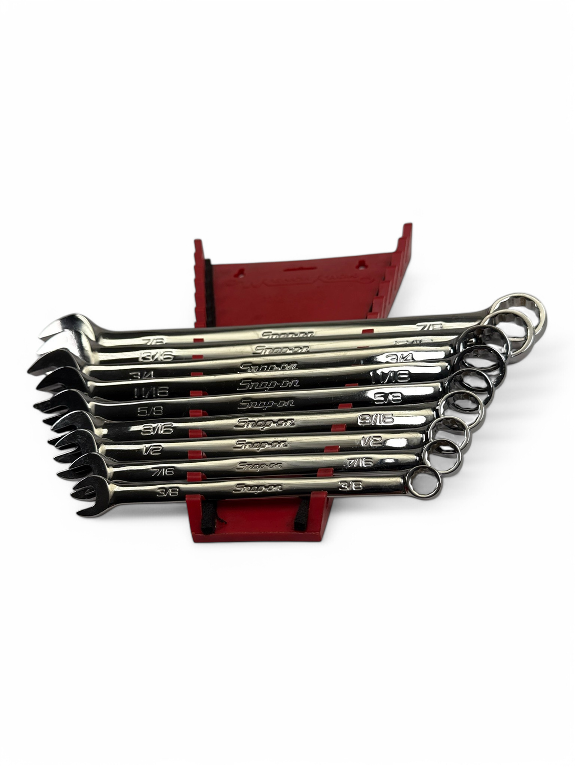 Snap On 9 pc 12-Point SAE Flank Drive® Combination Wrench Set (3/8–7/8'), OEX709B - Shop - Tool ...