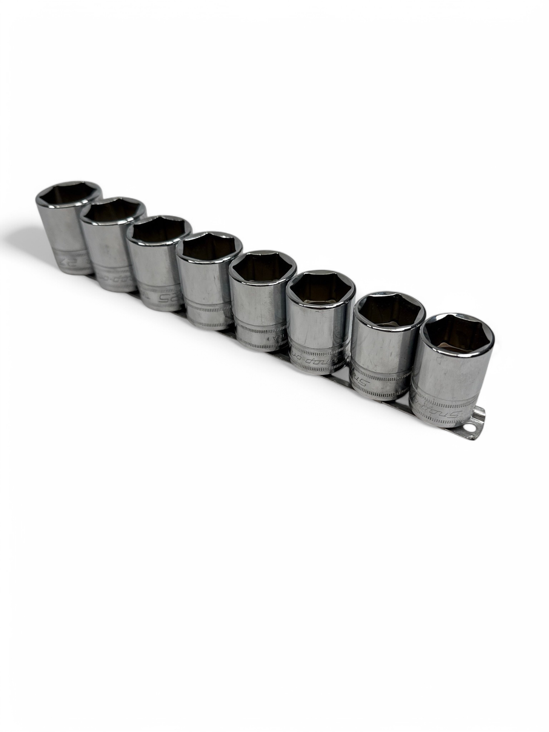 Snap On 8 pc 1/2" Drive 6-Point Metric Flank Drive® Shallow Socket Set,(20-27mm) - Shop - Tool ...