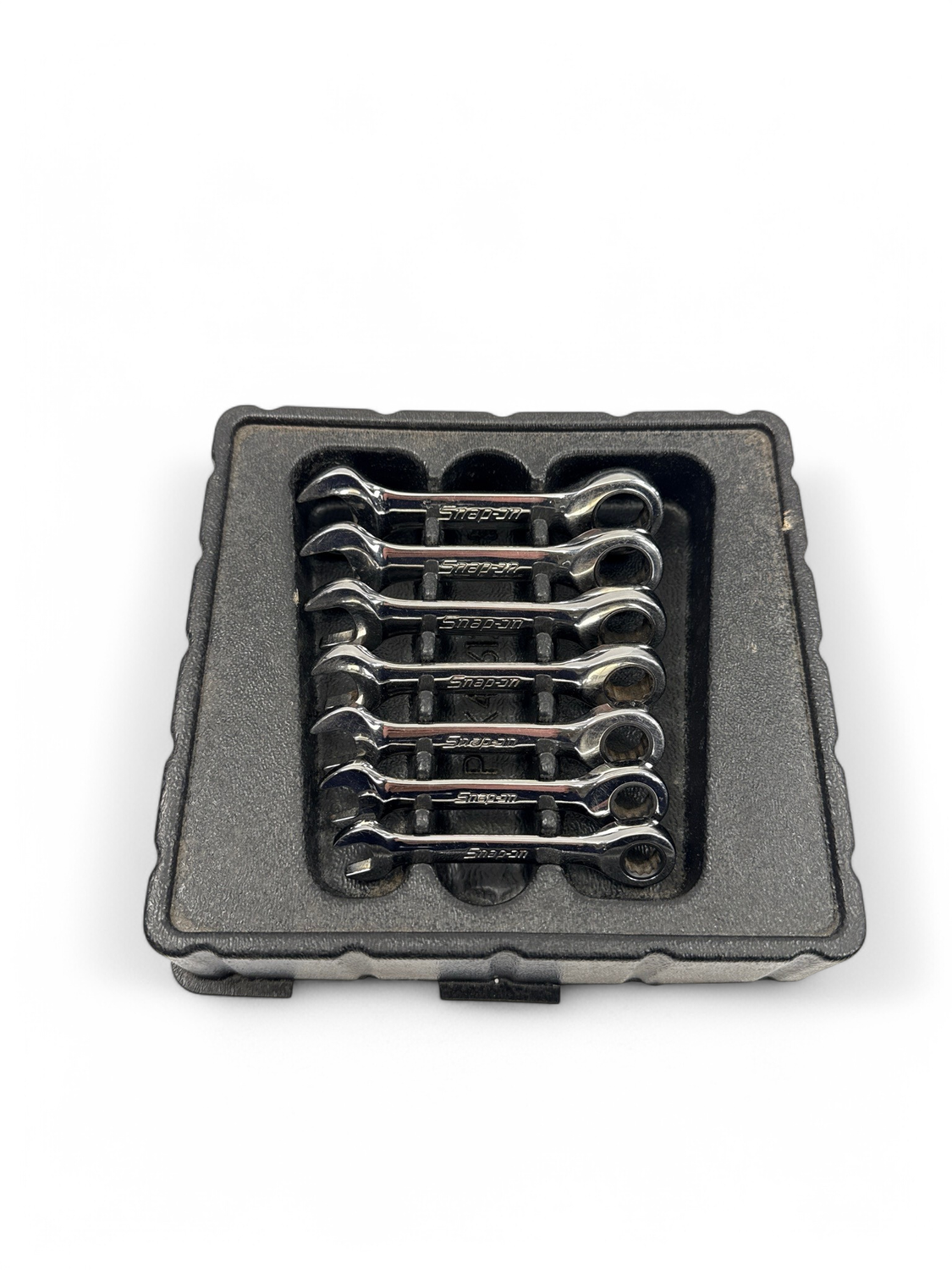 Snap On 7pc 12-Point Metric Flank Drive® 0° Offset Short Ratcheting ...