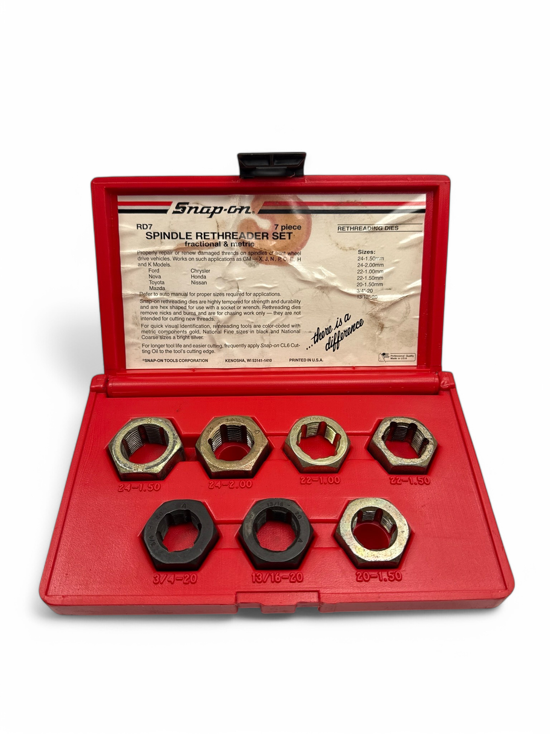 Snap On Spindle Rethreader Set, RD7 - Shop - Tool Swapper