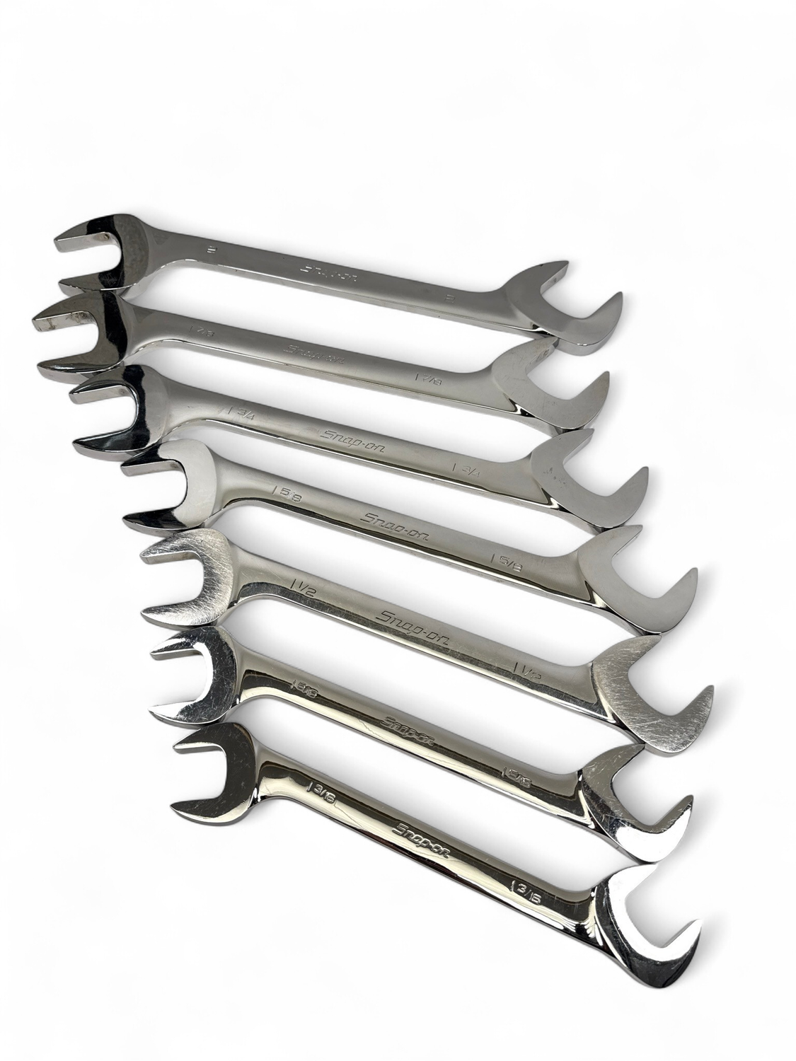 Snap On 7pc LARGE SAE Four Way Angle Head Open Head Wrench, (1 3/16-2 ...