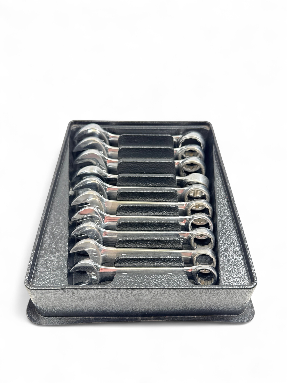 Snap On 10 pc 12-Point Metric Flank Drive Midget Combination Wrench Set (10-19 mm), OXIM710B ...