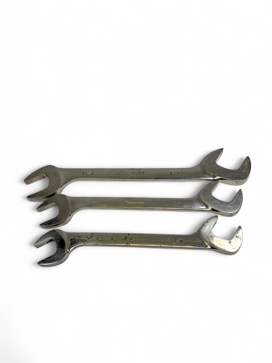 Snap On 3pc SAE Four-Way Angle Head Open-End Wrench,(1 3/16, 1 5/16 & 1 ...