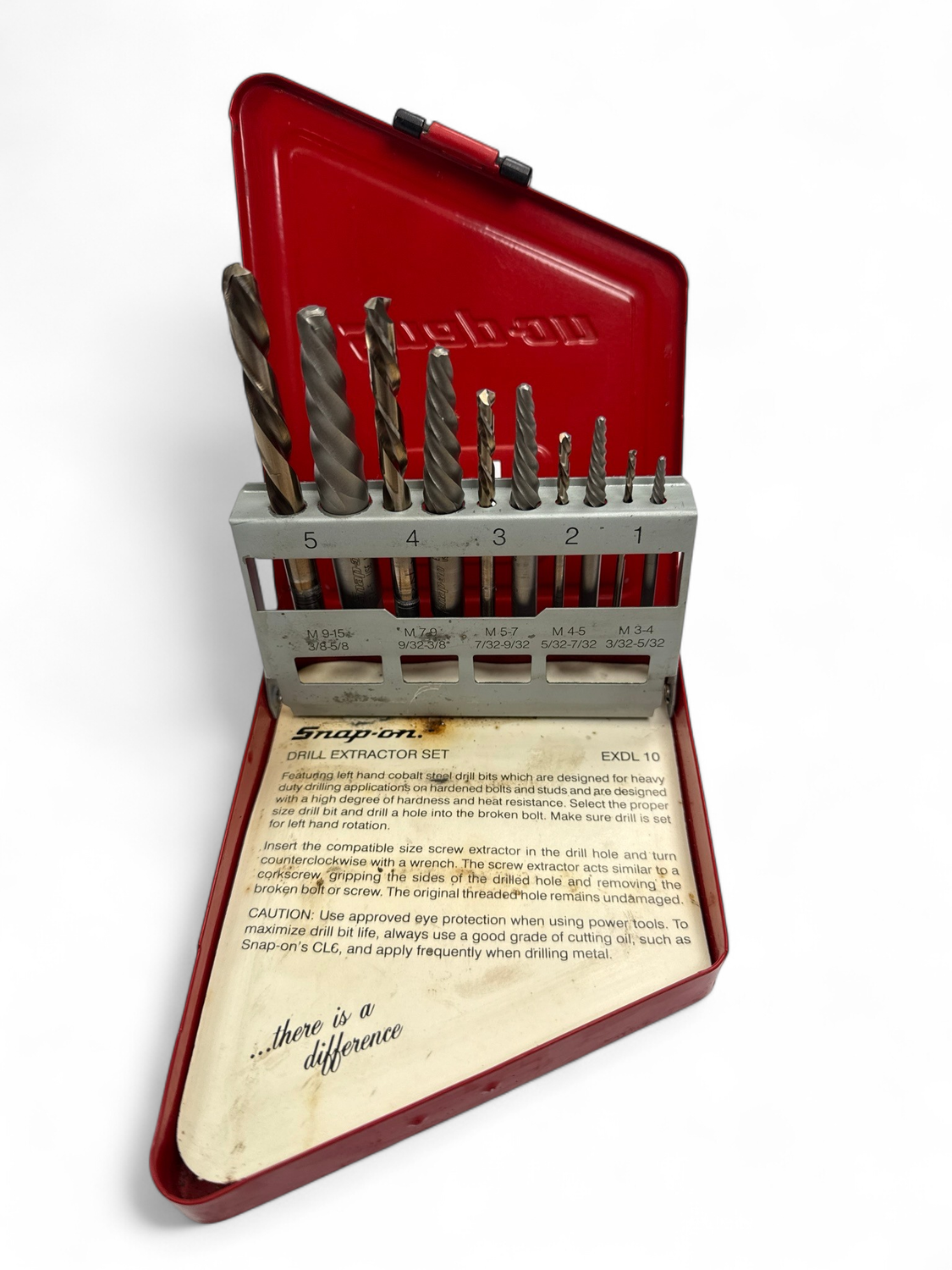 Snap On 10 pc Left Hand Cobalt Screw Extractor and Drill Bit Set ...