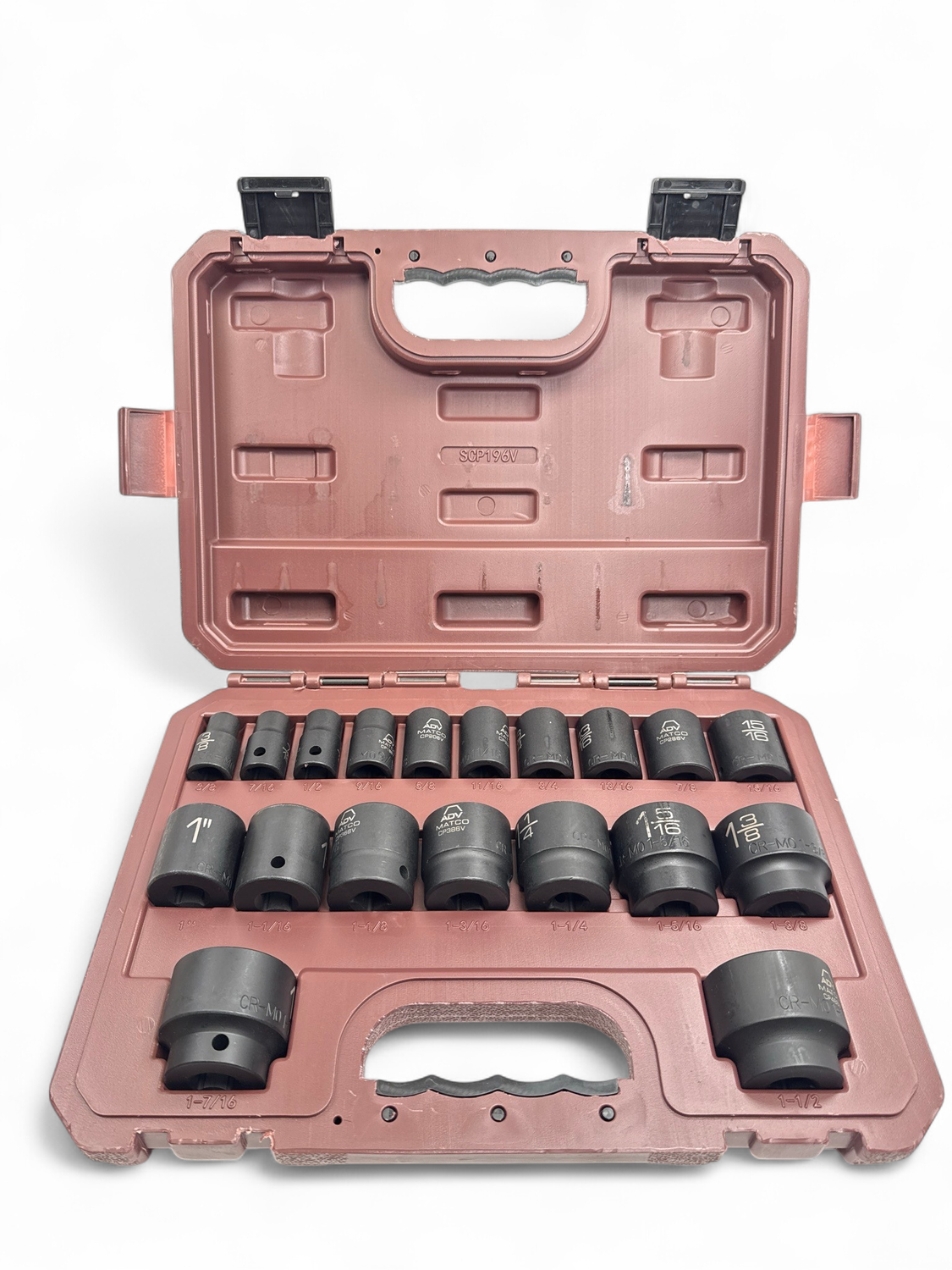 Matco 19pc 1/2” Drive SAE Impact Socket Set, SCP196V - Shop - Tool Swapper