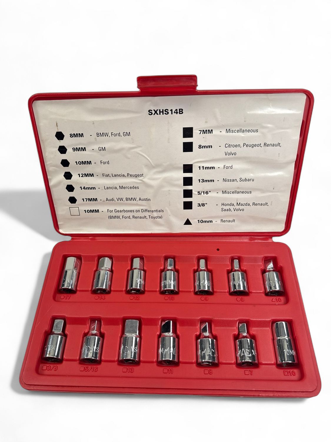 Mac Tools 14 Pc Drain Plug Socket Set, SXHS14B - Shop - Tool Swapper