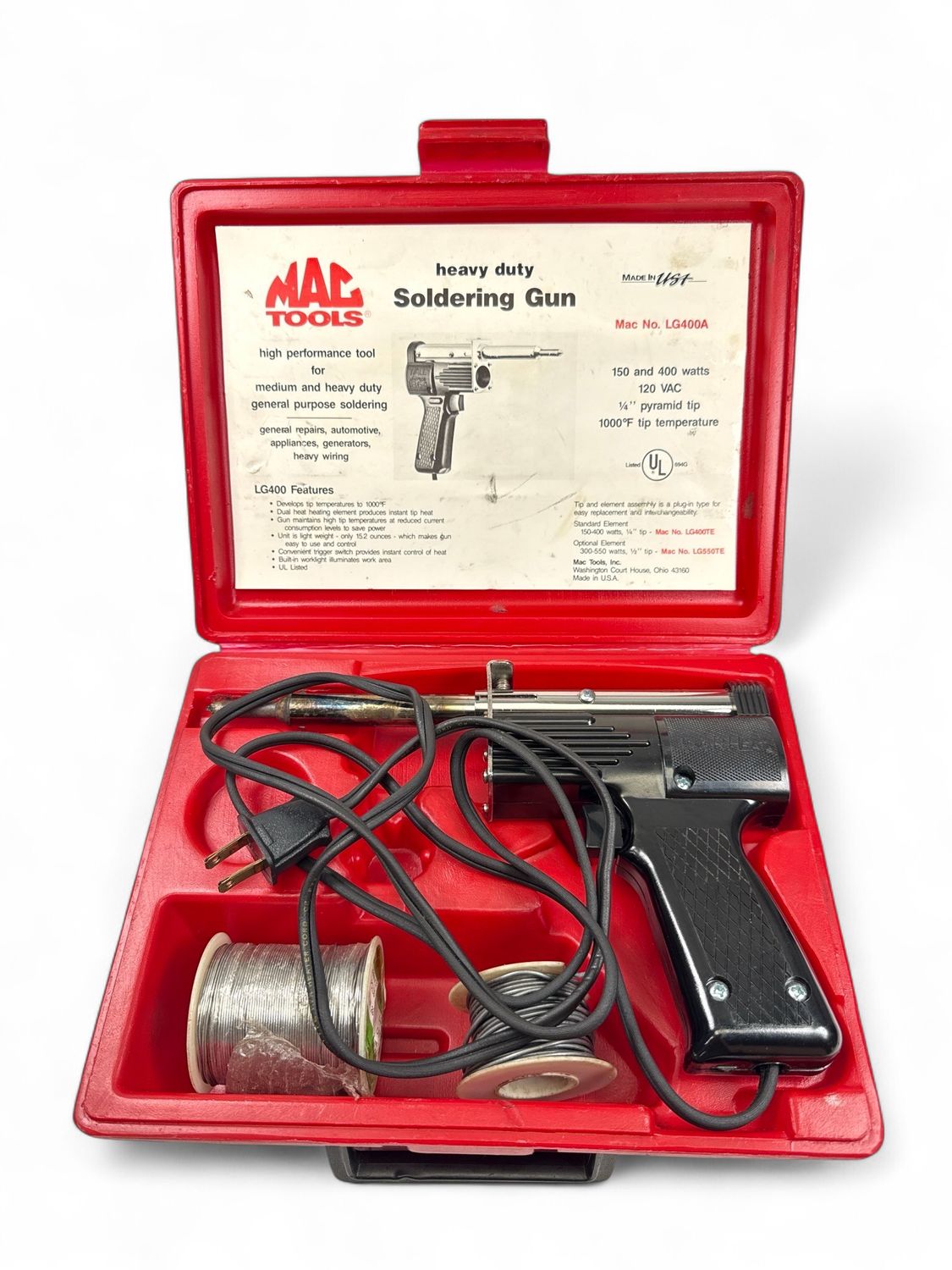 Mac Tools Heavy Duty Soldering Gun, LG400A - Shop - Tool Swapper