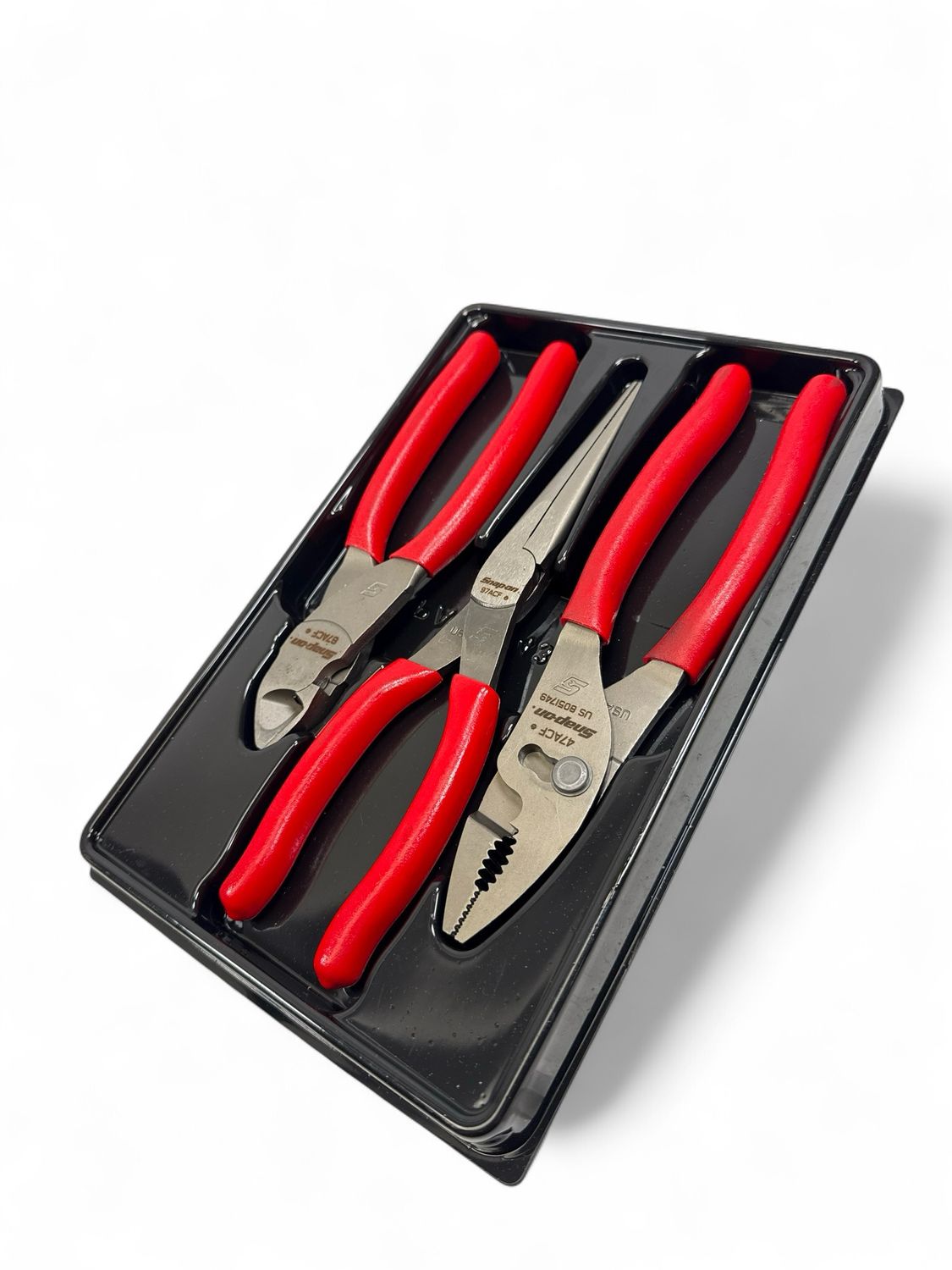 Snap On 3 pc Pliers Set (Red), PL307ACF - Shop - Tool Swapper