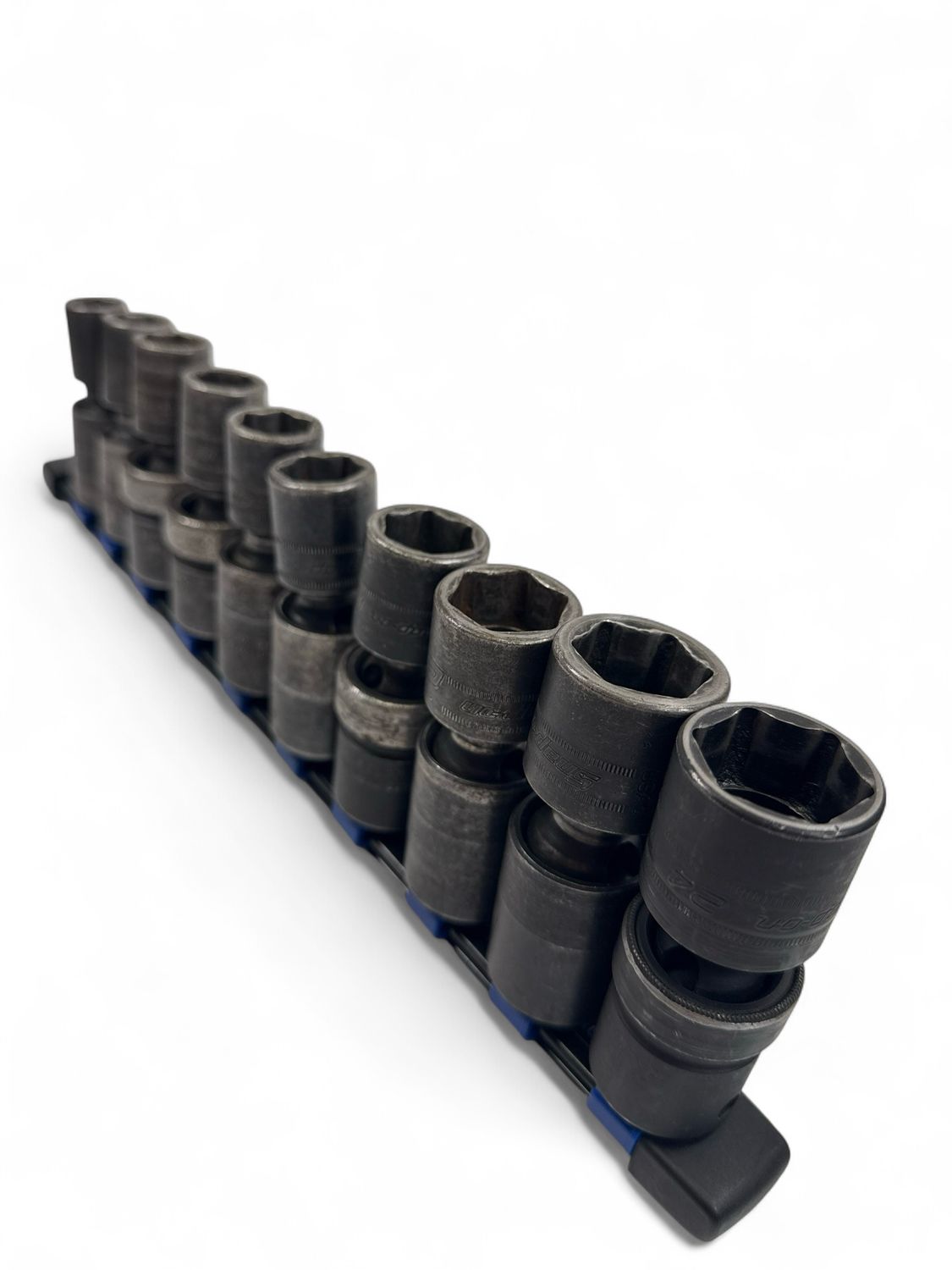 Snap On 12 pc 1/2" Drive 6-Point Metric Flank Drive® Shallow Impact Swivel Socket Set (10-21 and ...