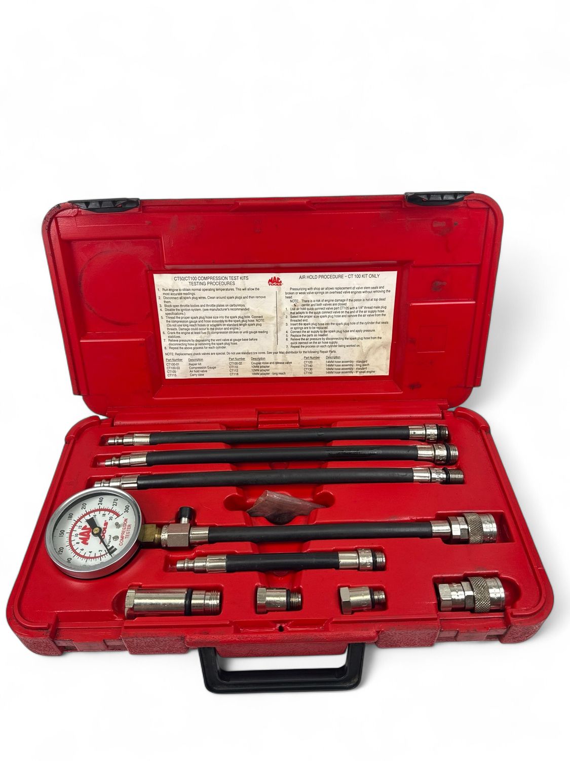 Mac Tools Compression Test Kit, CT50/CT100 - Shop by Manufacturer ...
