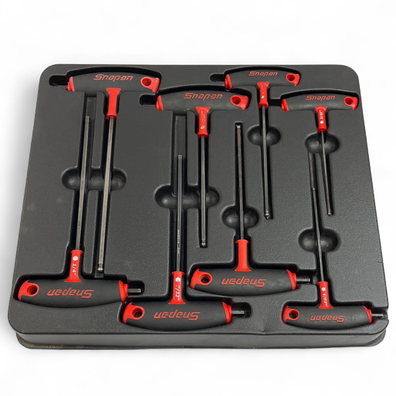 Snap On 8 Pc. SAE T-Shaped/ L-Shaped Combination Ball Hex Wrench Set (3 ...