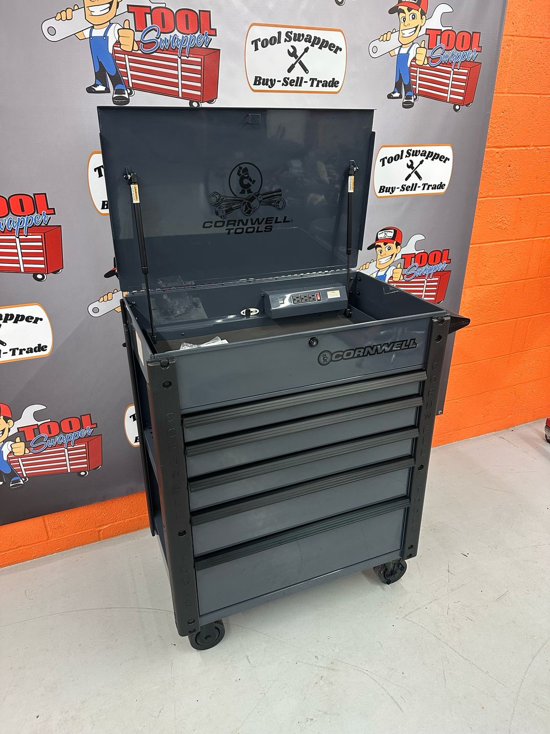 Cornwell 5 Drawer Powered Roll Cart - Shop - Tool Swapper
