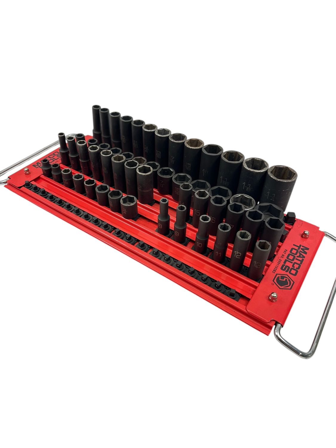 Matco 52 Pc 3/8” & 1/2” Drive 6pt Impact Socket Set w/ Locking Socket ...