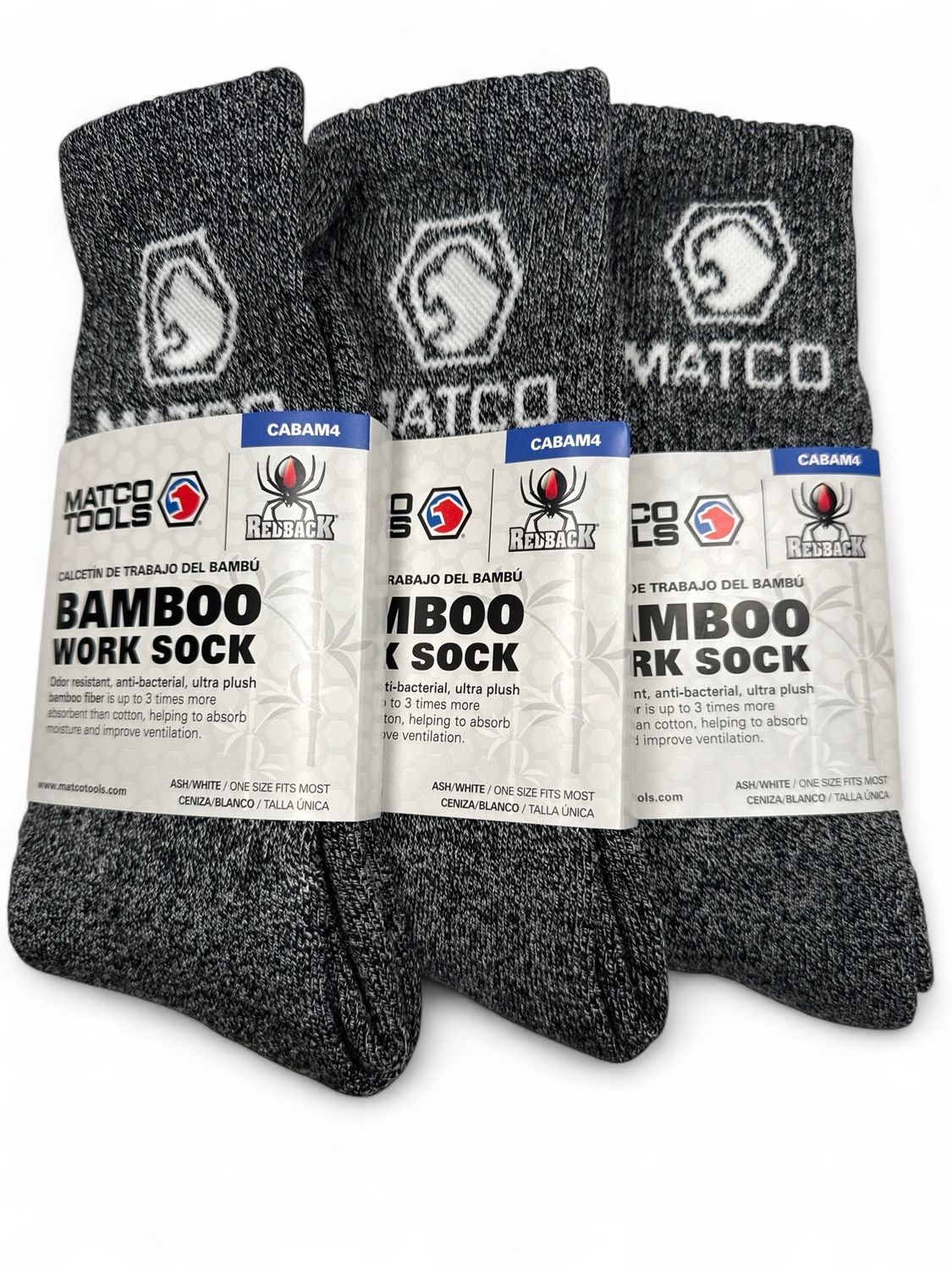 Matco 3pk Bamboo Work Socks, Grey - Shop by Manufacturer - Tool Swapper