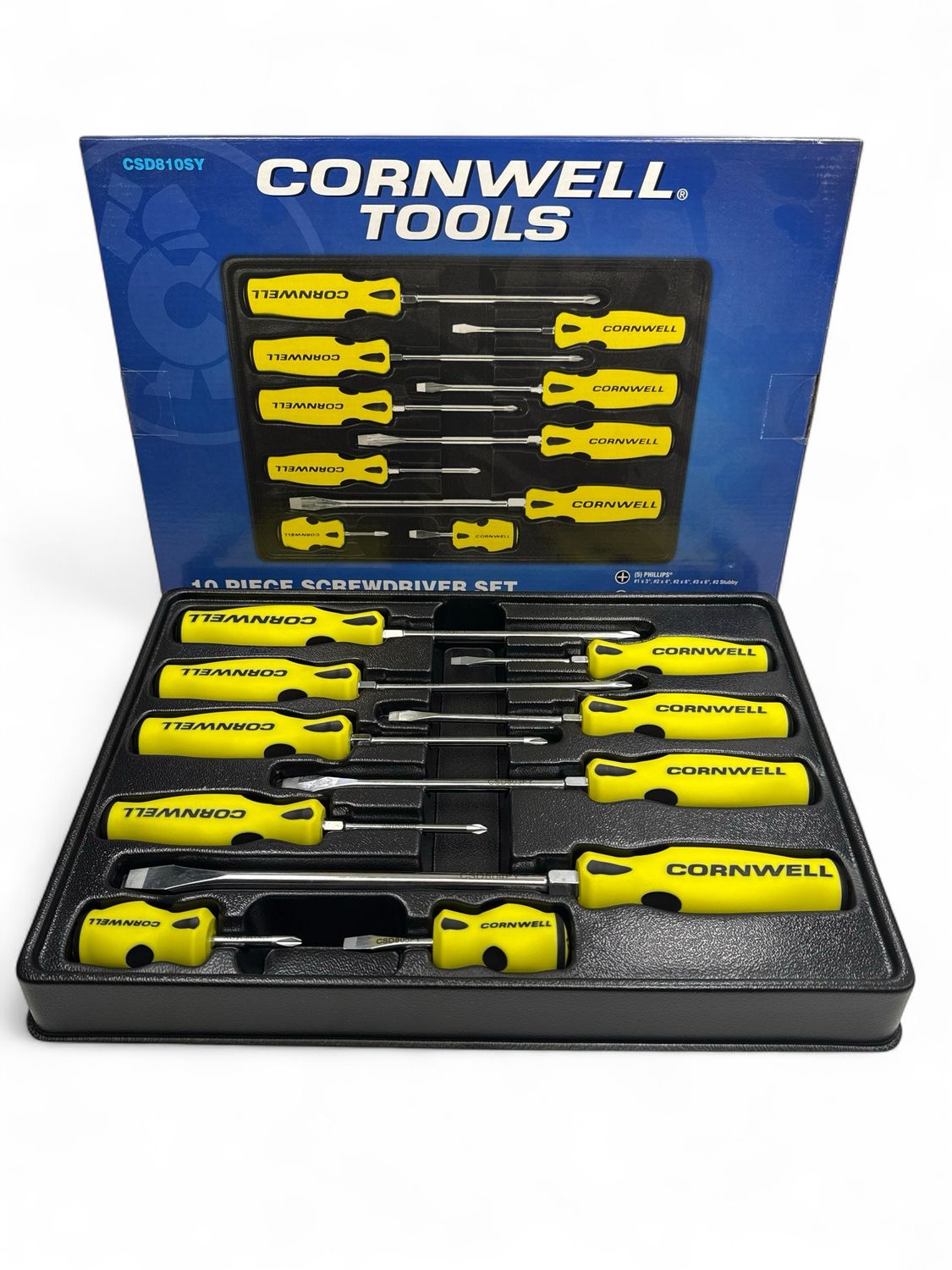 Cornwell 10pc Screwdriver Set; Yellow, CSD810SY - Shop - Tool Swapper