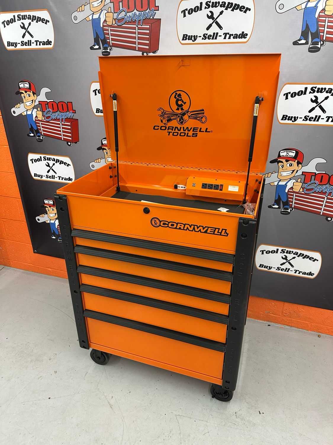 Cornwell 5 Drawer Powered Roll Cart - Shop - Tool Swapper