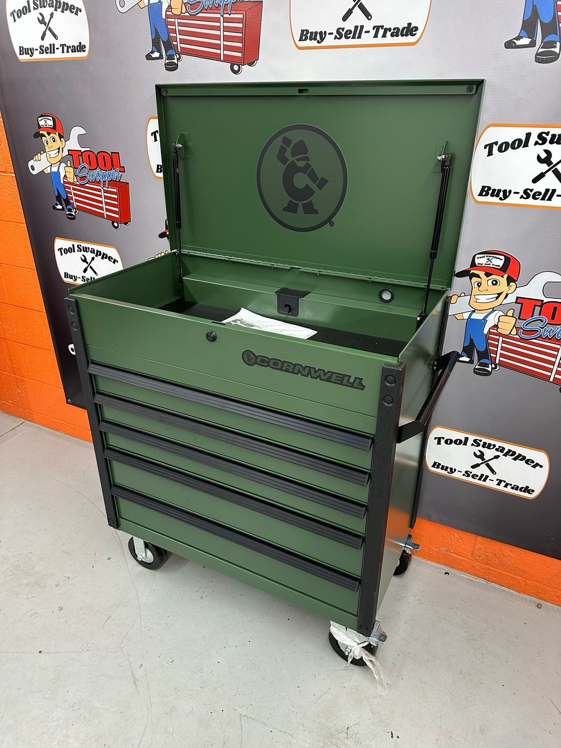 Cornwell USA MADE 39" 6-Drawer Flip Top Service Cart, Torch Blue ...