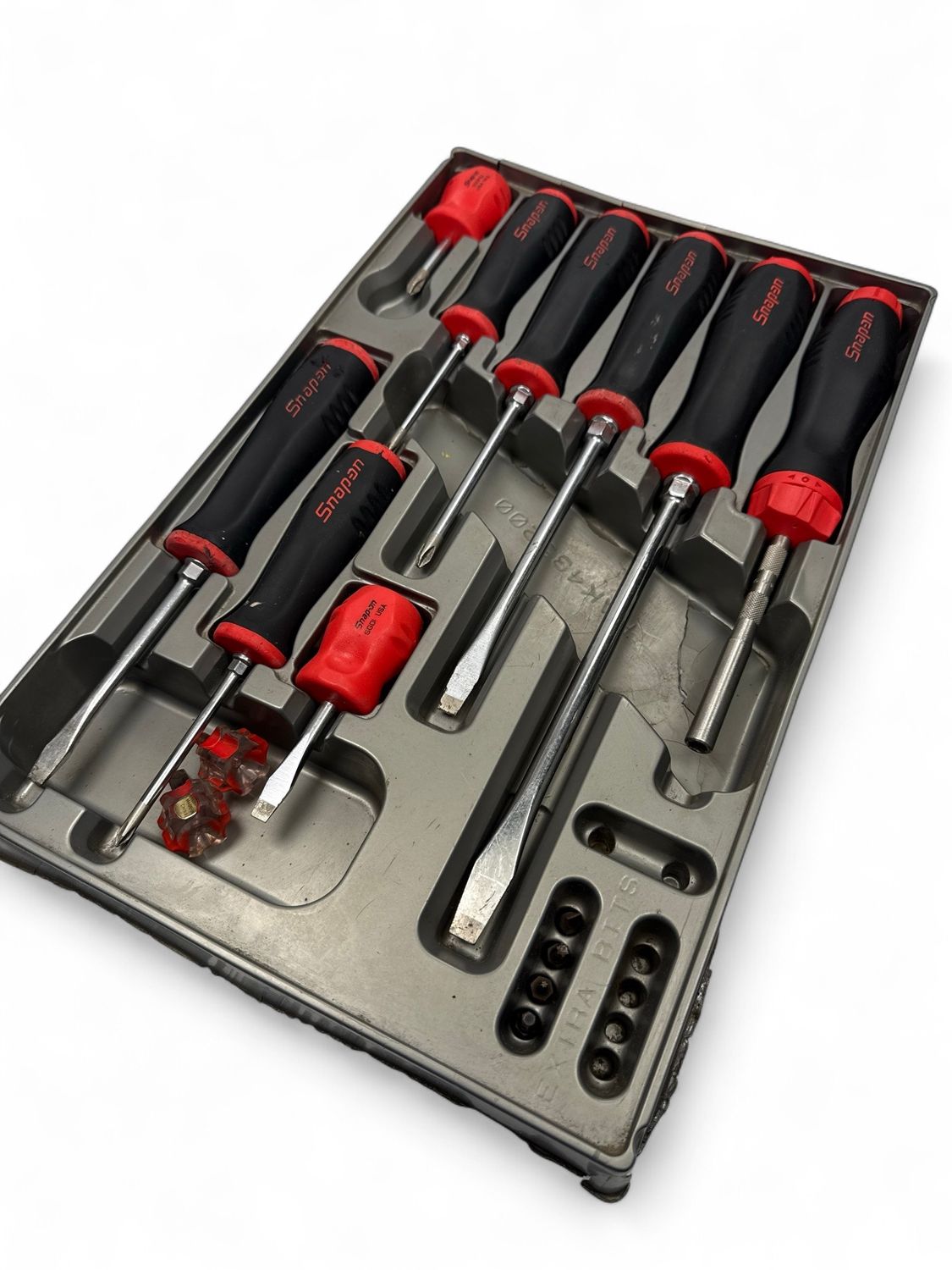 Snap On 15pc Soft Grip Combination Screwdriver Set W/ Ratcheting ...