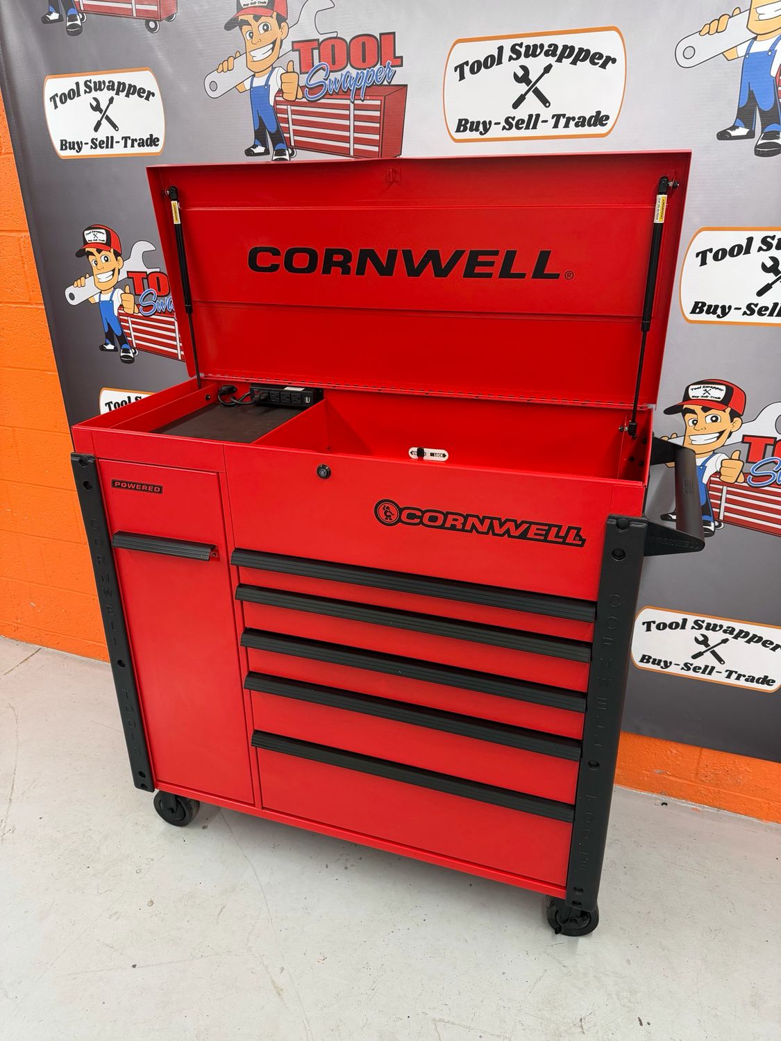 Cornwell 49" 6-Drawer XL Power Cart, Gray, CTBF496KST - Shop - Tool Swapper