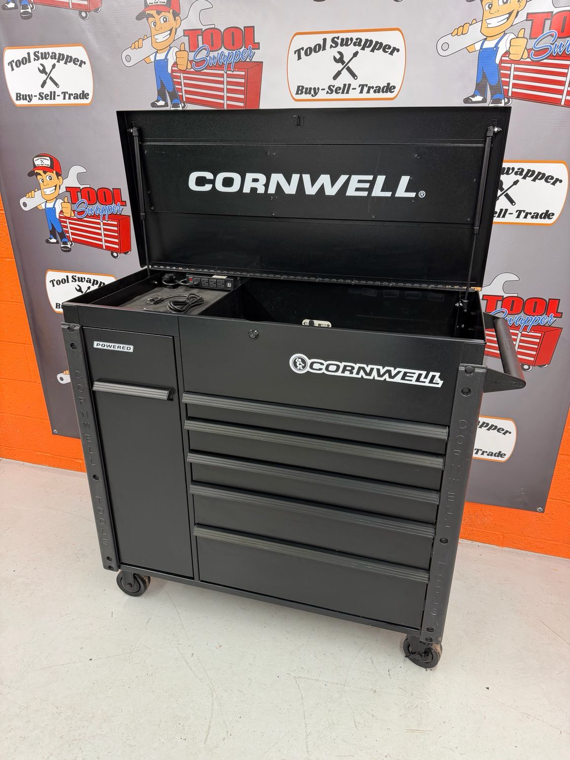 Cornwell 49" 6-Drawer XL Power Cart, Gray, CTBF496KST - Shop - Tool Swapper