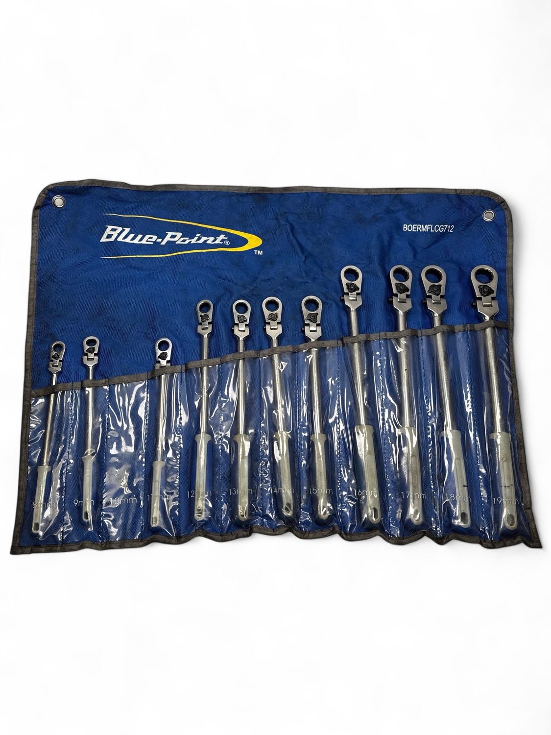 Blue Point 12 pc 12-Point Metric Locking Flex-Head Ratcheting Box ...