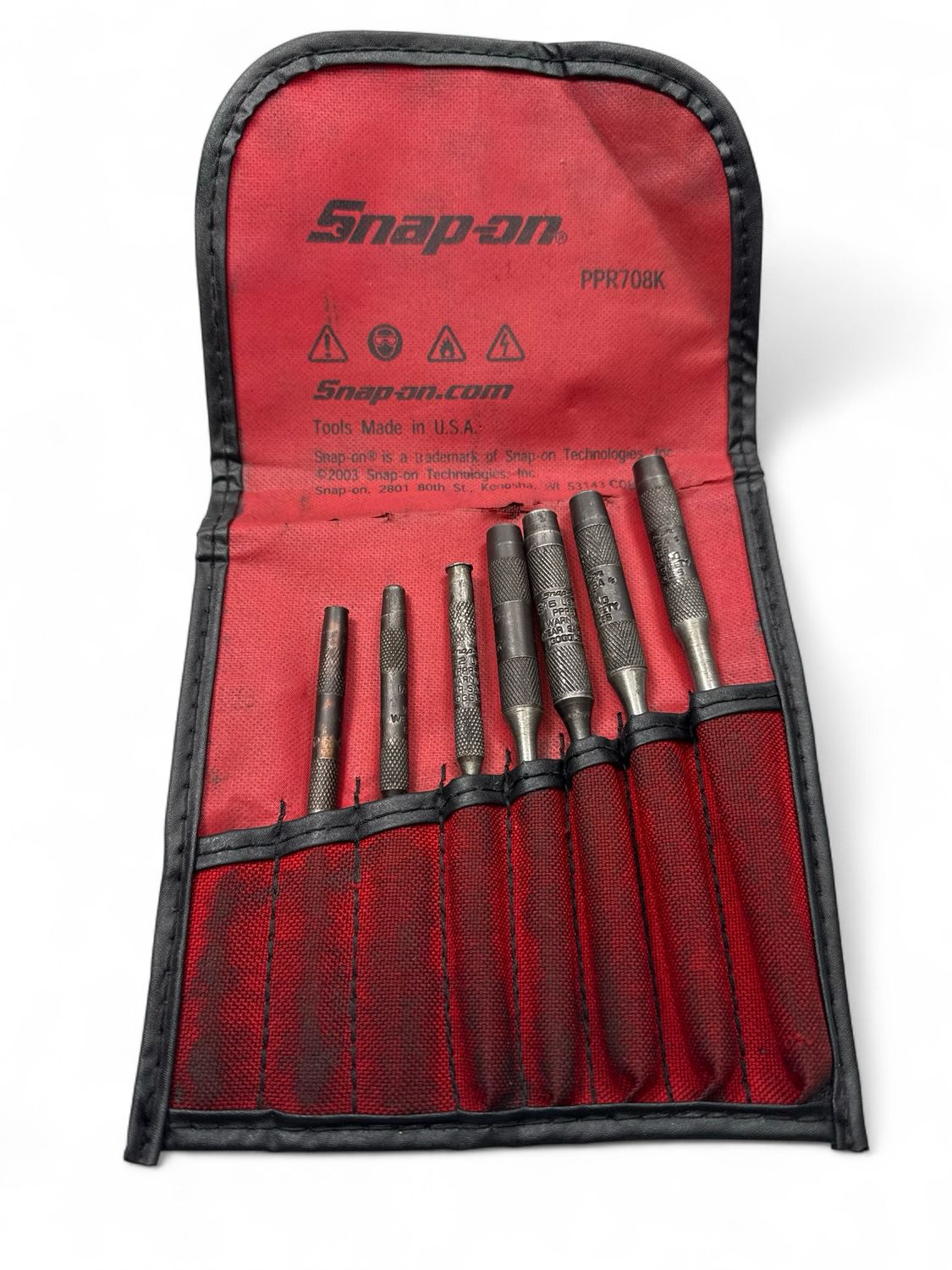 Snap On 8 Pc Roll Pin Punch Set, PPR708BK - Shop - Tool Swapper