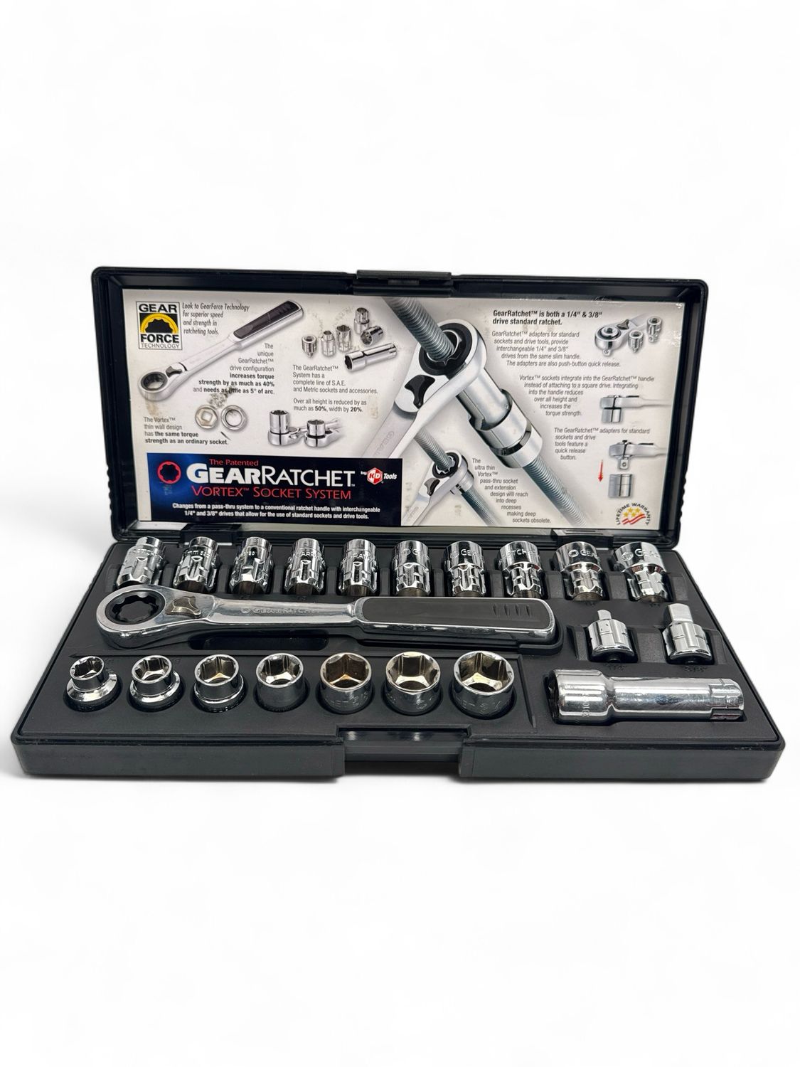 Gearwrench 21 Pc. 3/8” Drive 6-Point SAE/Metric Pass Through Socket Set ...