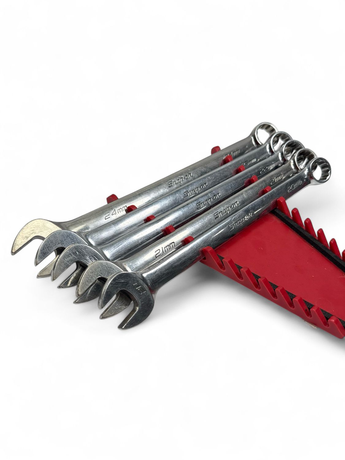 Snap On 5 pc 12-Point Metric Flank Drive Plus Combination Wrench Set ...