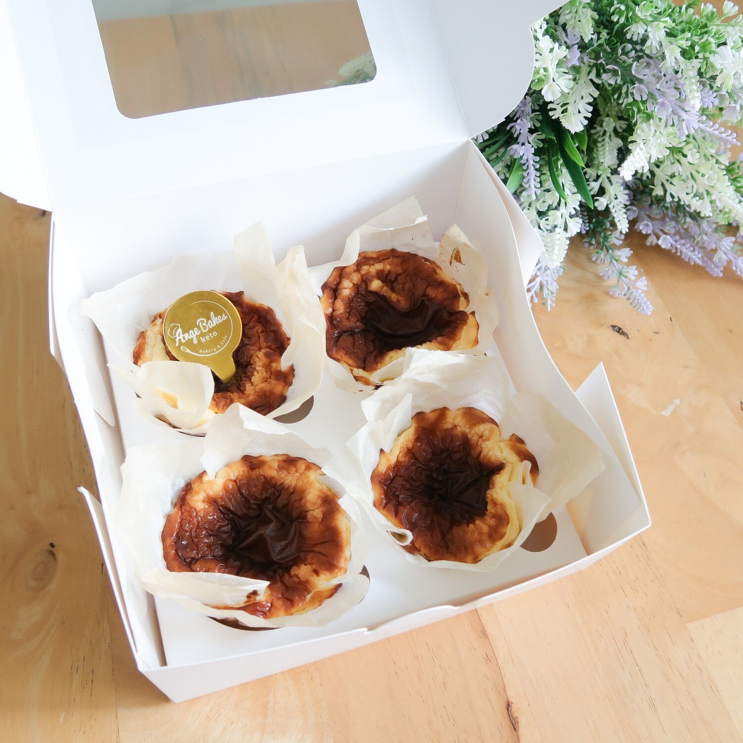 Keto Mini Burnt Basque Cheesecake | Diabetic-friendly & Low-Carbs