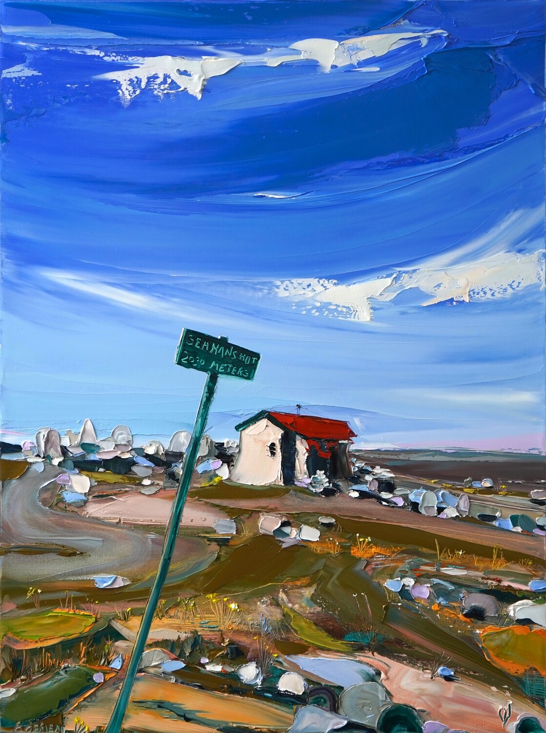 SEAMANS HUT - The original painting