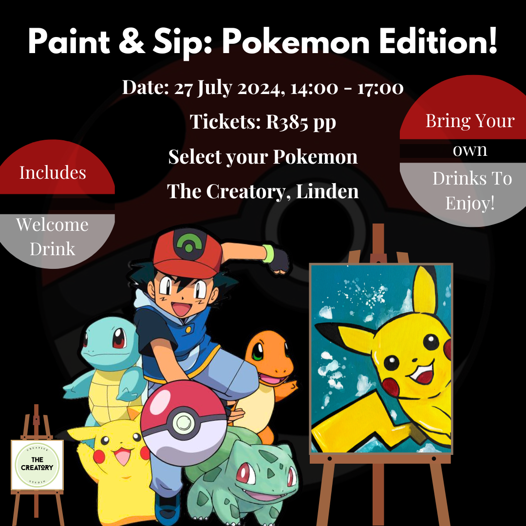Paint & Sip: Pokemon Edition! 27 July 2024