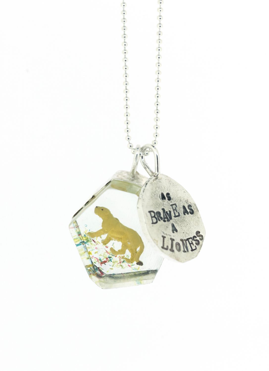 Midget Gem Pendant – As Brave As a Lioness | Helen Noakes Jewellery