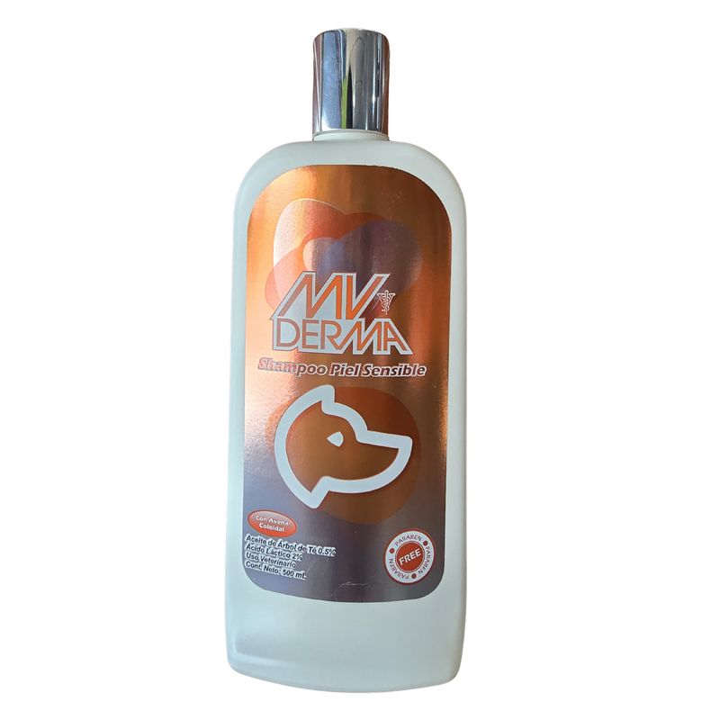 Shampoo MV Derma Piel Sensible. Veterinaria Managua.
