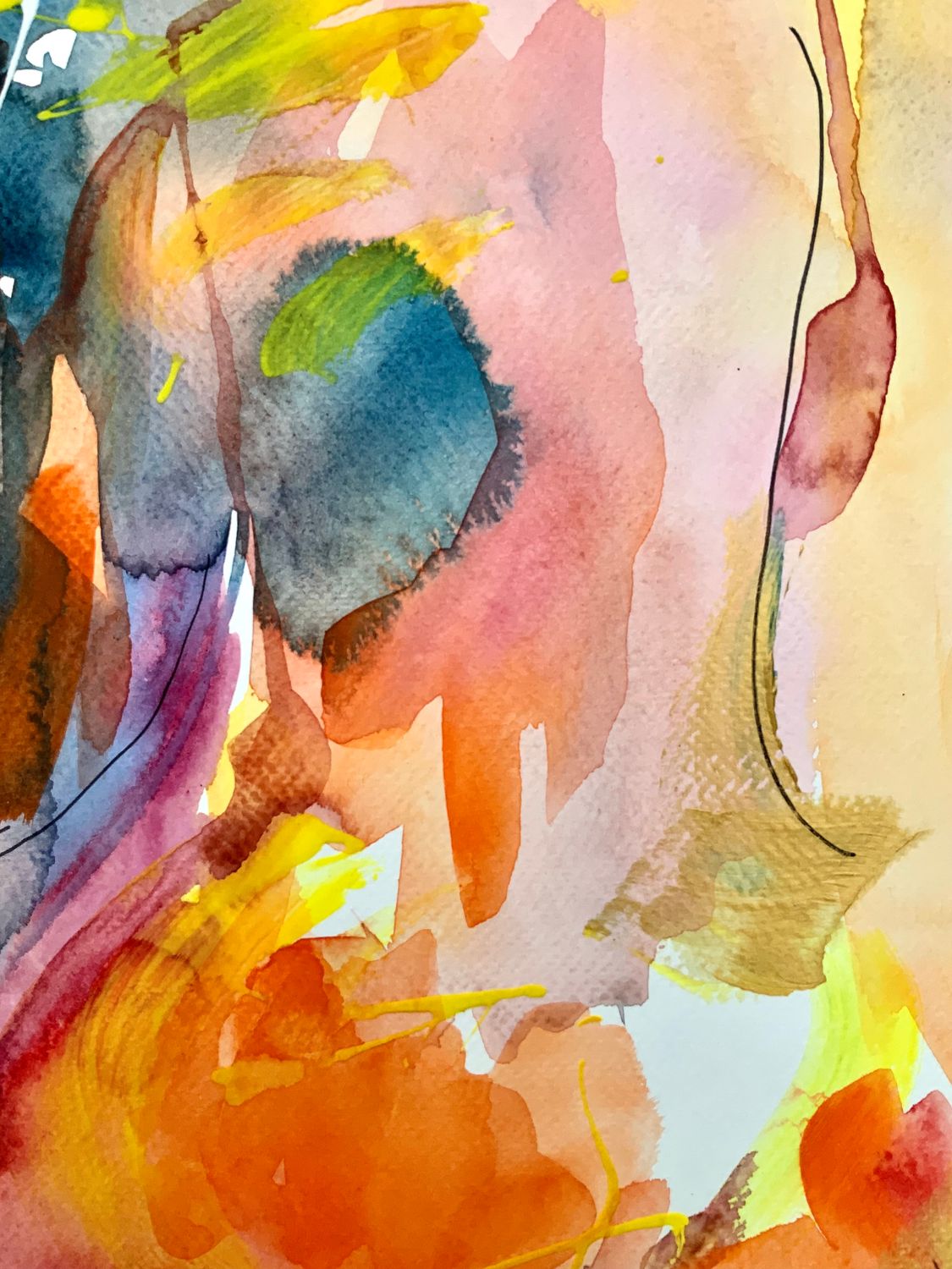 Abstract Art Body Woman Painting ‘Overwhelmed’