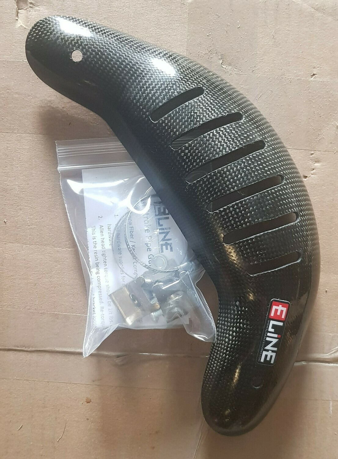 HUSQVARNA FC450 / KTM 450SXF 2019-2022 CARBON HEADER PIPE GUARD ...